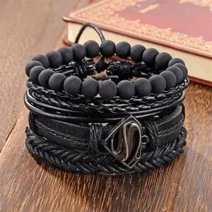 Accessories | Retrowoven Leather Superman Logo Design Bracelets 4piece ...